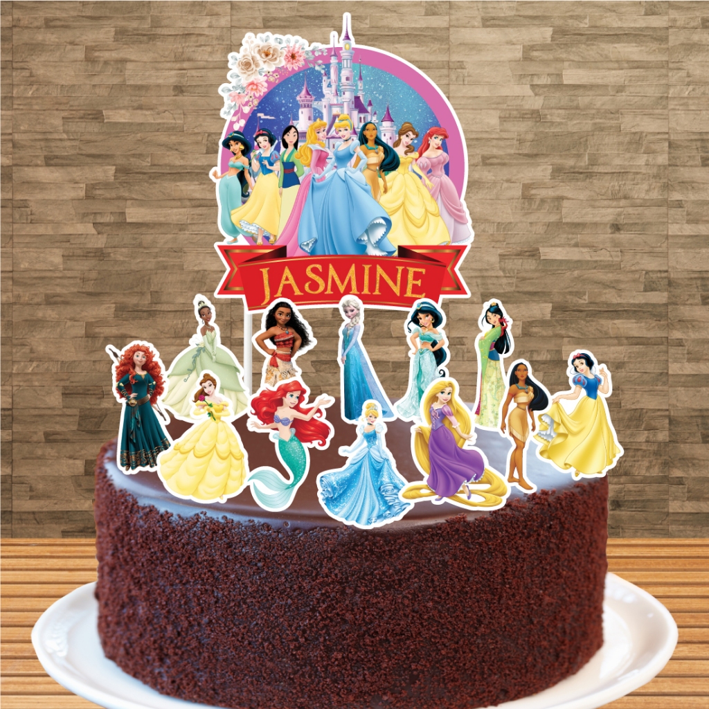 Disney Princess Cake and Cupcake Topper Decoration Birthday Party, Hari ...