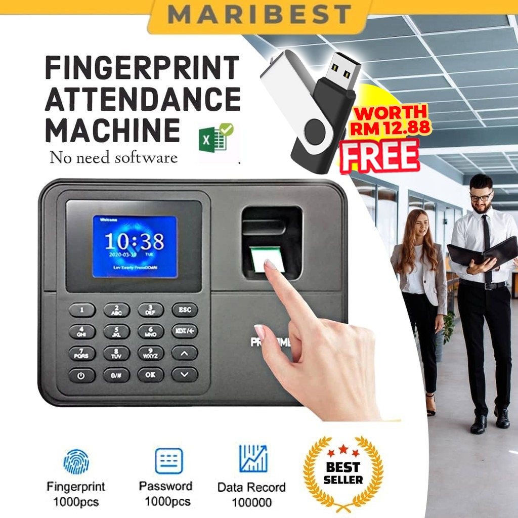 FREE Pen Drive Biometric Fingerprint Attendance Machine Thumbprint ...