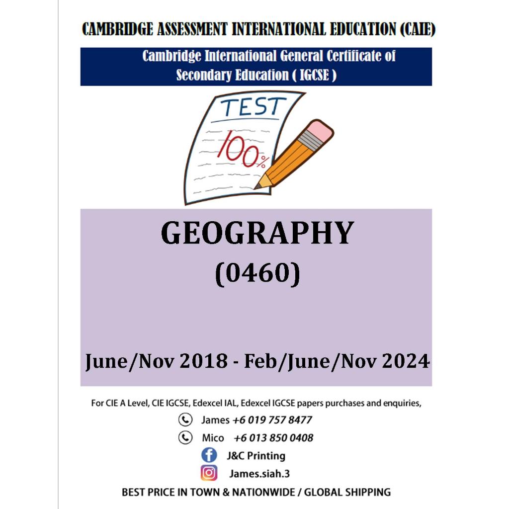 Cambridge Igcse Past Year Papers Geography 0460 (PAPER 1,2,4) | Shopee ...