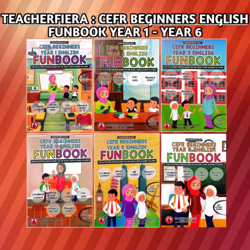 [MBL] teacherfiera : CEFR beginners year 1 - year 6 English Funbook | Shopee Philippines