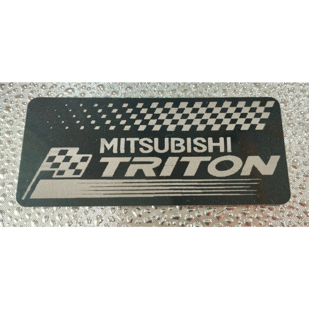 mitsubishi triton emblem chequered flag | Shopee Philippines