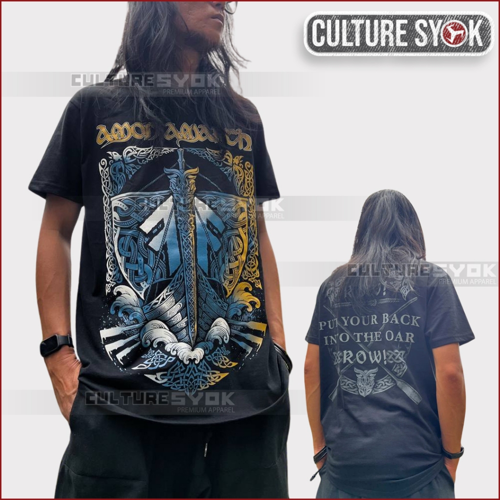 Baju-T AMON AMARTH 100% Kapas Premium Cetakan Skrin Plastisol–Rock & Metal Band T-Shirt by ...