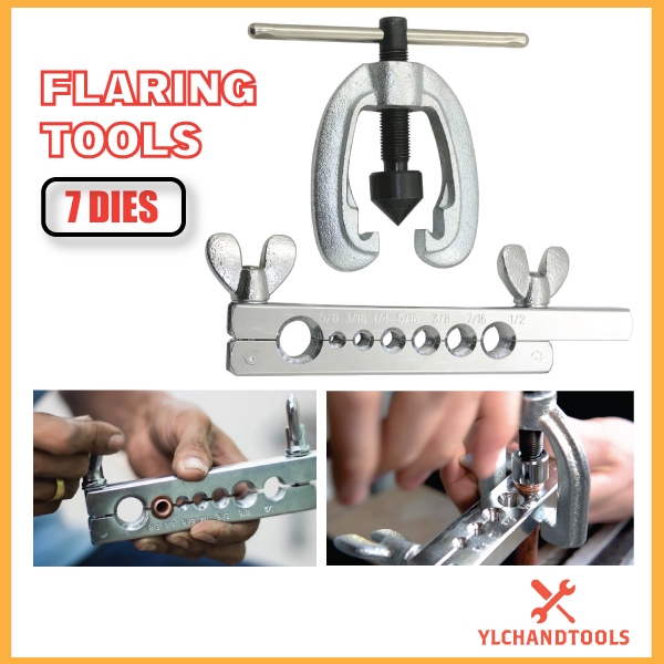 Heavy Duty Single Flaring Tool 7 Dies Tubing Pipe Woodworking Metal ...