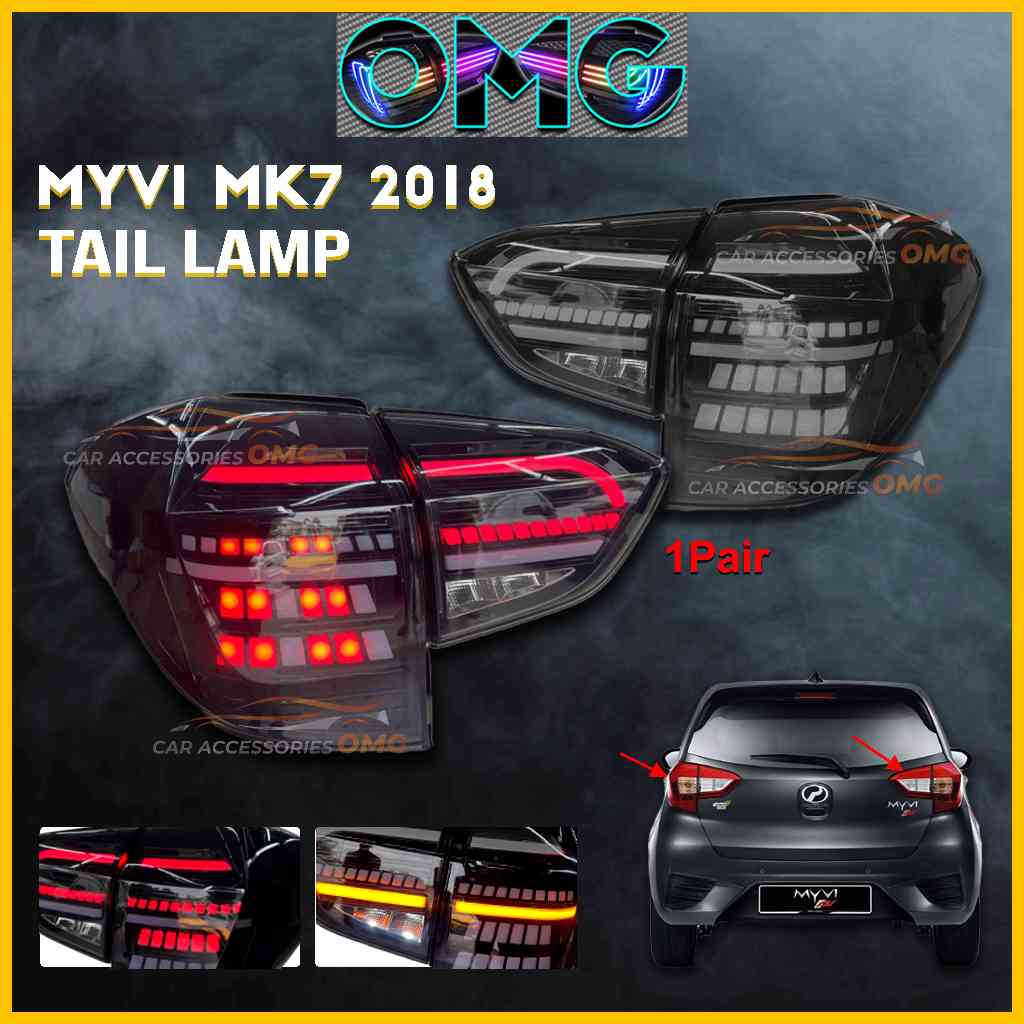 Perodua Myvi 2018 - 2022 MK7 Design Dynamic Tail Lamp Tail Light With ...