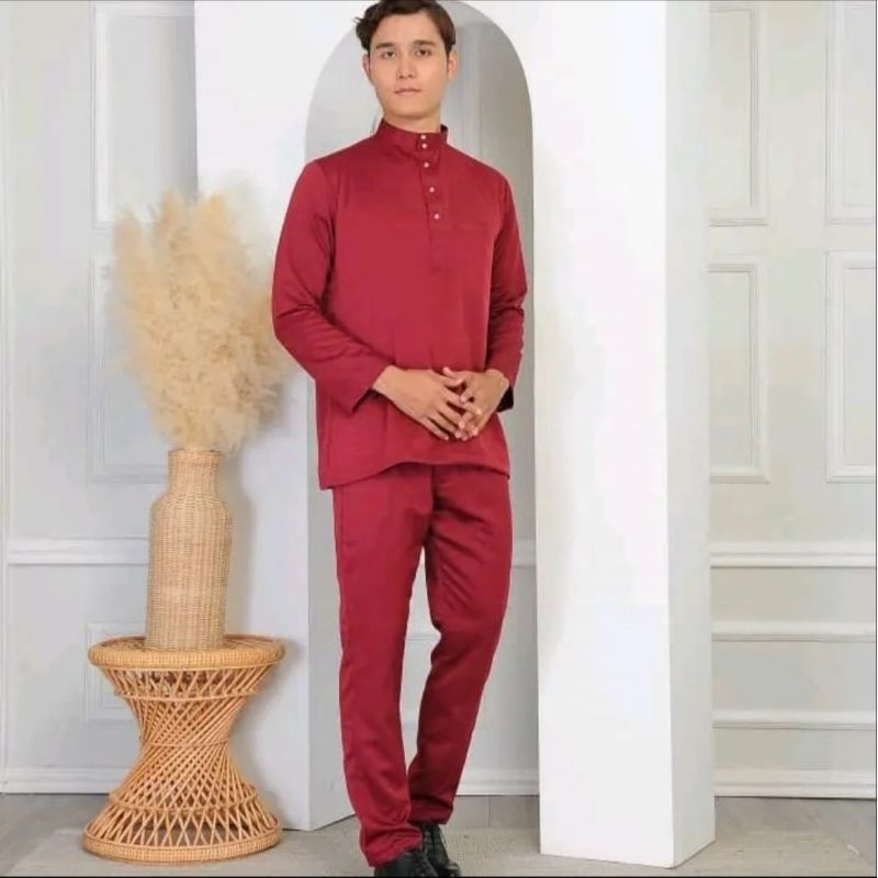 Baju Melayu Dewasa Pearl Skin Soft Xs-Xxl | Shopee Philippines