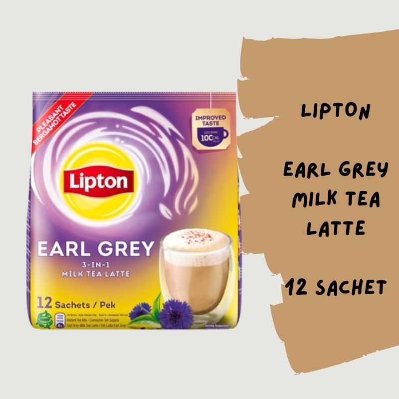 LIPTON EARL GREY MILK TEA LATTE (12 SACHET) | Shopee Philippines