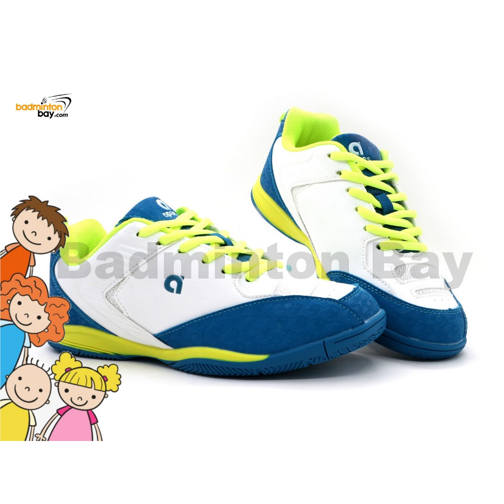 Apacs Kids Cloud Stride 260 Lapis Lazuli Lime Shoe White With Improved Cushioning and Outsole ...