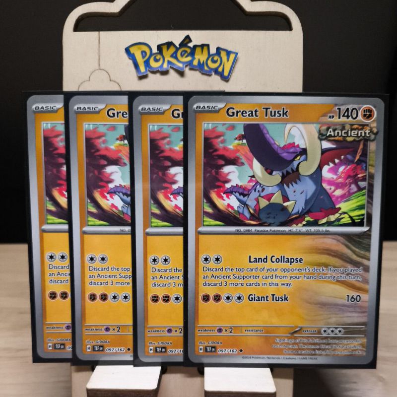 Great Tusk TEF 097/162 Playset Pokemon PTCG SV5 Temporal Forces ...