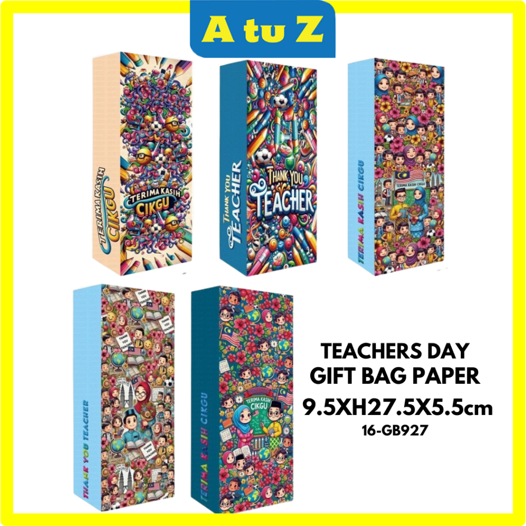 AtuZ Teachers Day Paper Bag Goodies Bags Door Thank You Teacher Terima ...