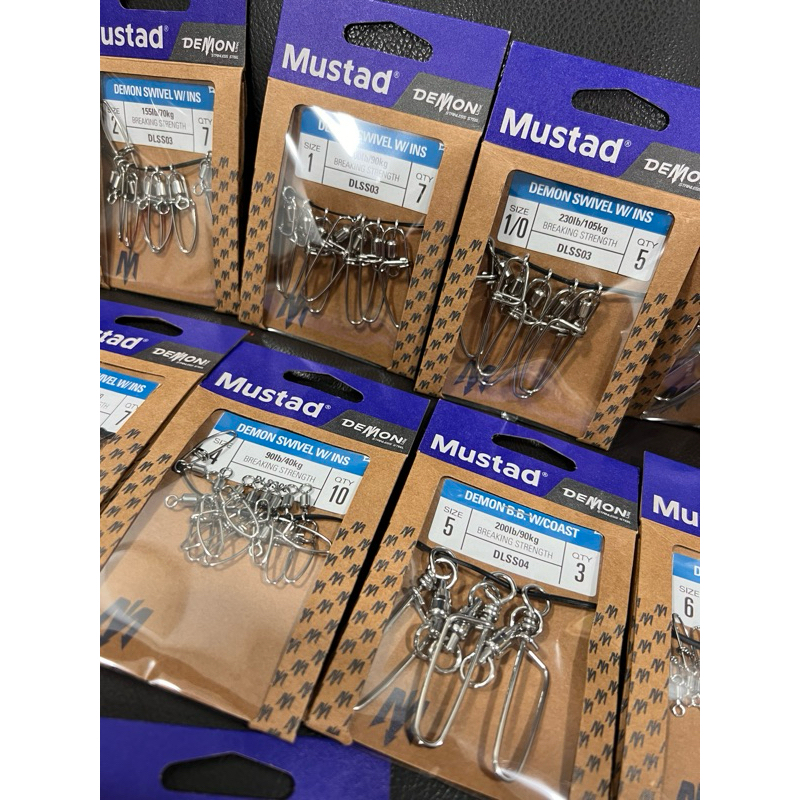 Mustad Demon Swivel W/INS Snap DLSS03 | Shopee Philippines