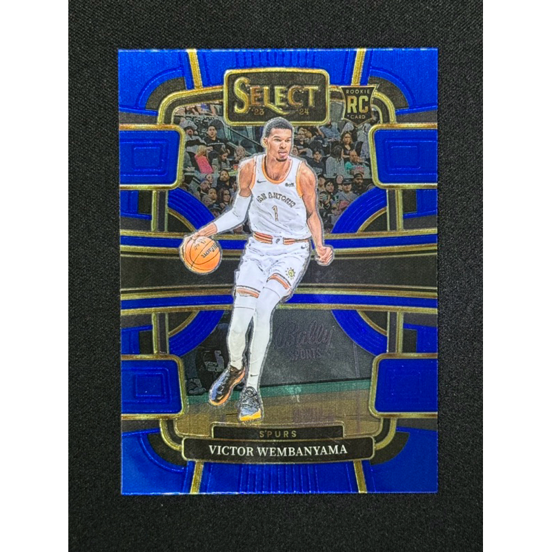 VICTOR WEMBANYAMA RC 2023/24 SELECT BASE 87 BLUE CONCOURSE ROOKIE CARD ...