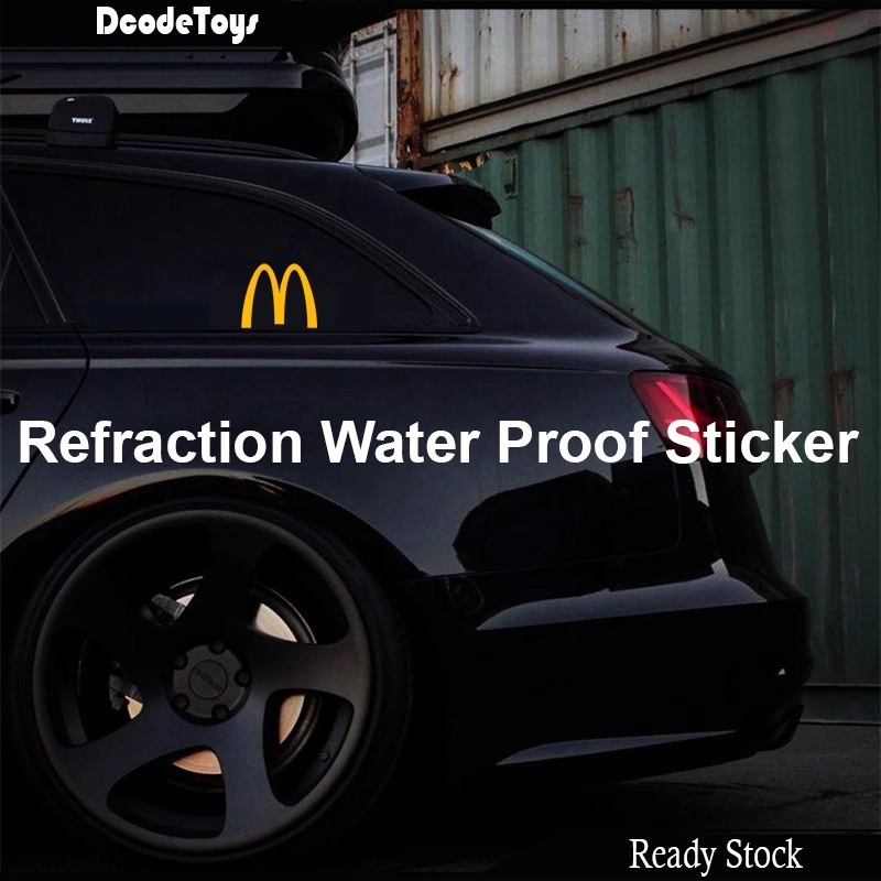 Mcdonald's Refraction Water Proof Sticker for car auto mobile bike ...