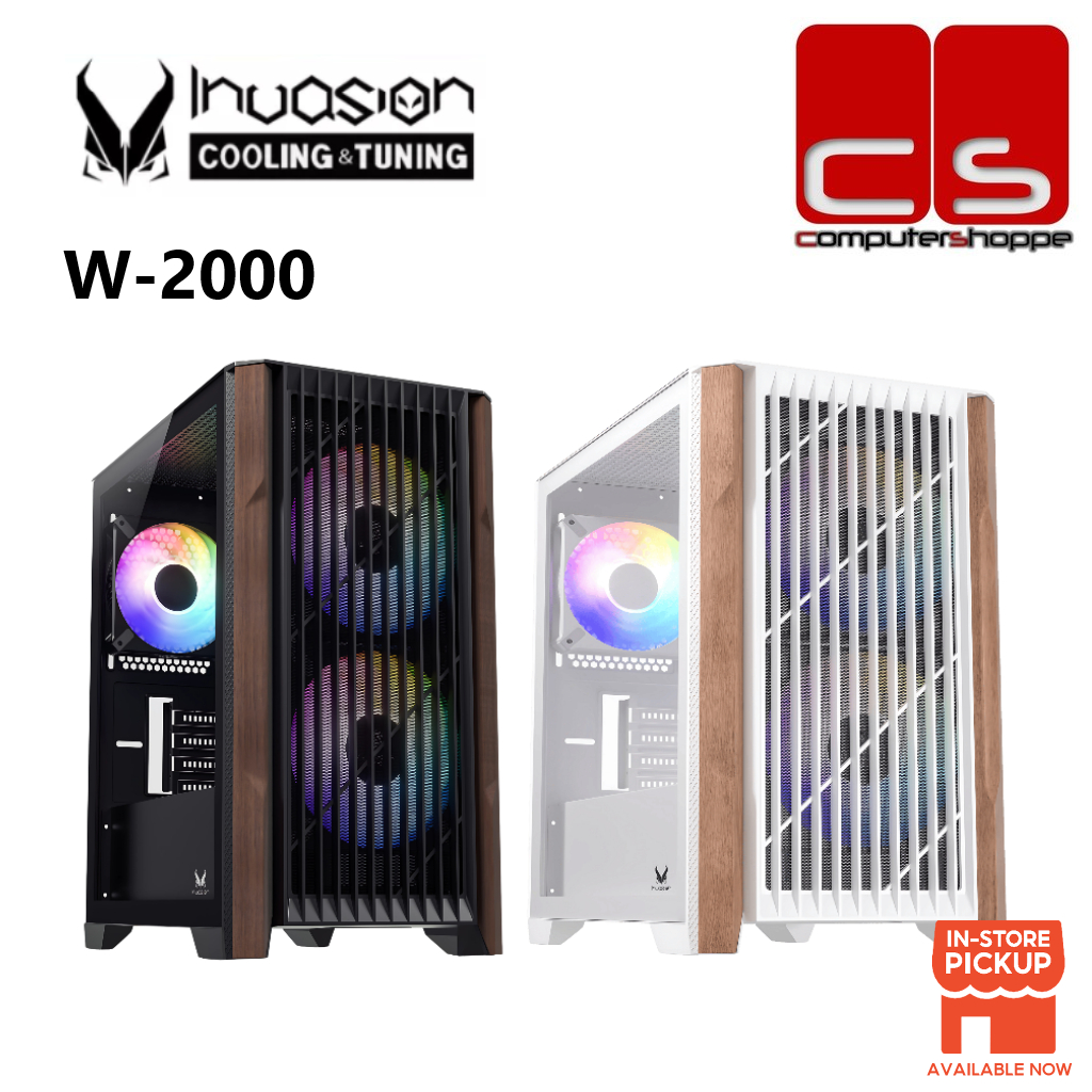 Invasion W-2000 Compact M-ATX Gaming Case with Natural Beech Wood Panel ...