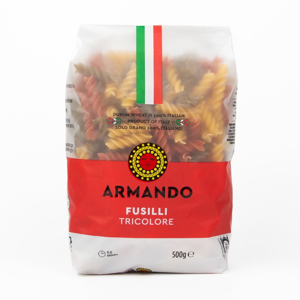 ARMANDO - Fusilli Tricolore 500G -Italy-Halal-Vegan | Shopee Philippines