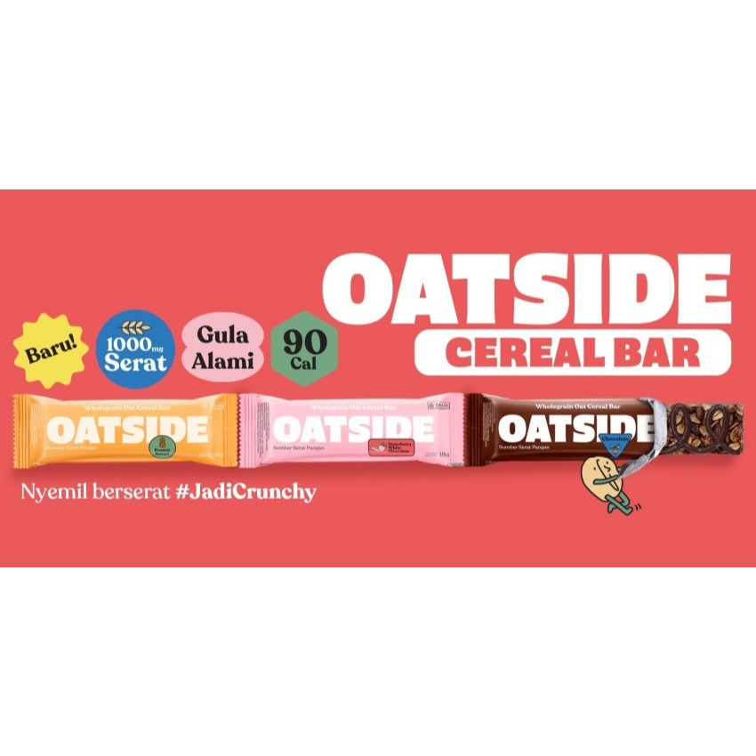(Halal) Oatside Wholegrain Oat Cereal Bar Oatside Bar -12 Bar | Shopee ...