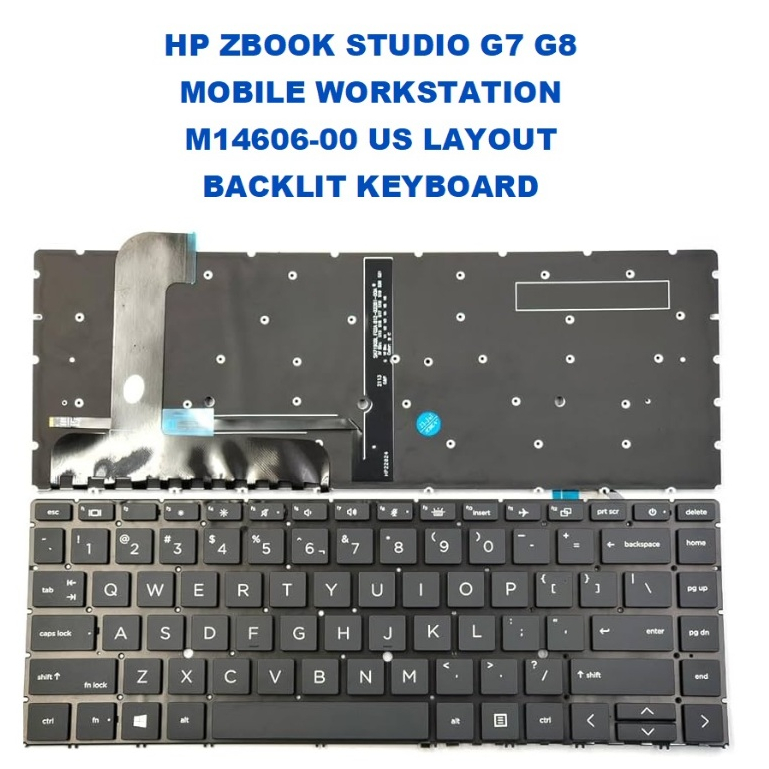 HP ZBOOK STUDIO G7 G8 MOBILE WORKSTATION M14606-00 US LAYOUT BACKLIT ...