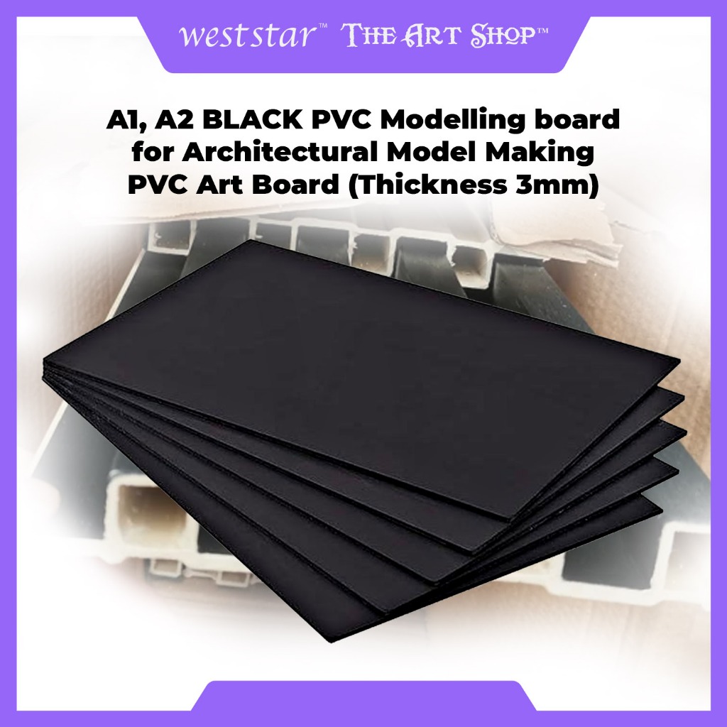[WESTSTAR] A1, A2 BLACK PVC Modelling board for Architectural Model ...