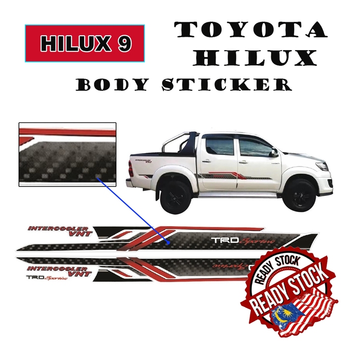 Toyota hilux 9 Car Body Sticker Automotive - Car Side Body Sticker ...
