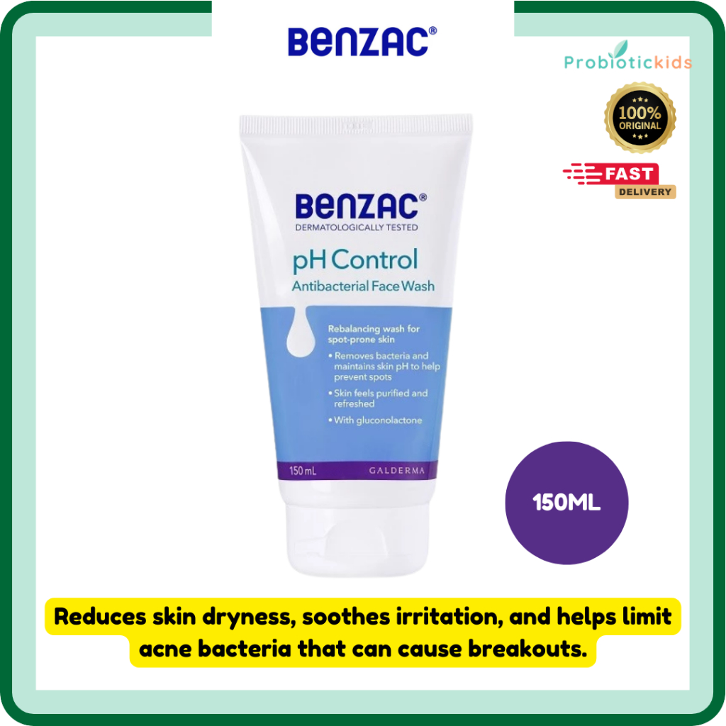 BENZAC pH Control Antibacterial Face Wash 150ml EXP: 08/27 Acne ...