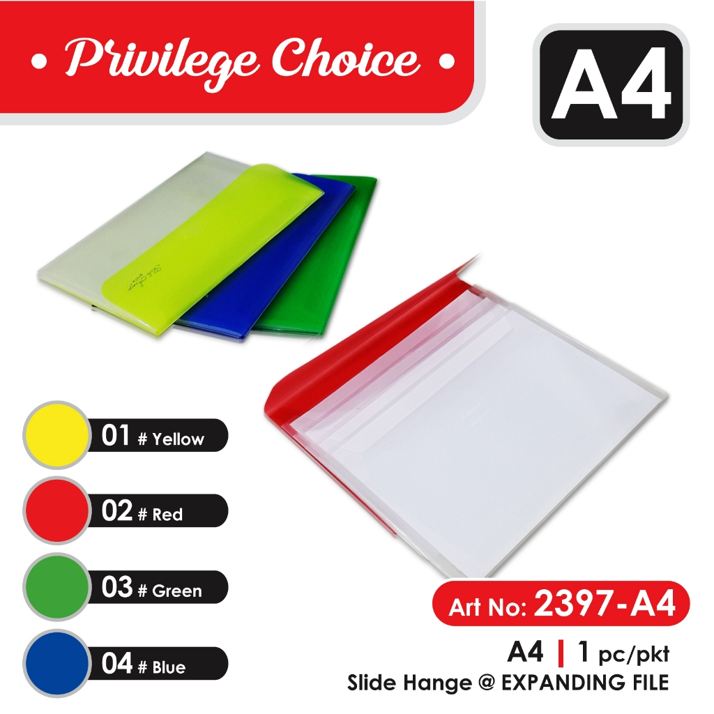 2397- Slide Hange Mini Expanding File Portable Document A4 Size A4 ...