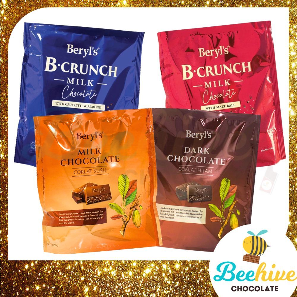 Beryls B Crunch Ghana Milk Dark Chocolate Sharebag 150g / Beryls B ...