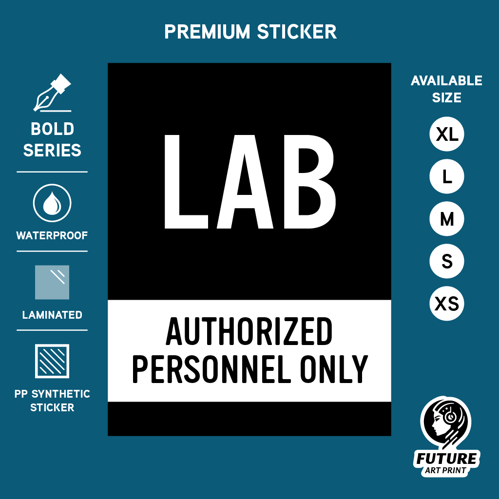 Lab Laboratory. Authorized Personnel Only. No Entry. Sticker Sign ...
