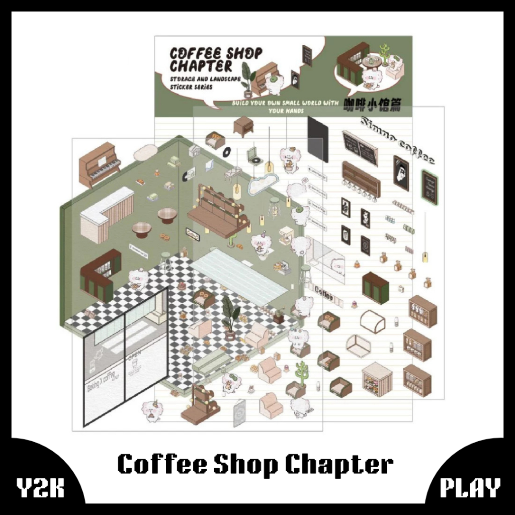 Y2K 3D Miniatures Scene Sticker DIY Cute Journal Simno | Shopee Philippines