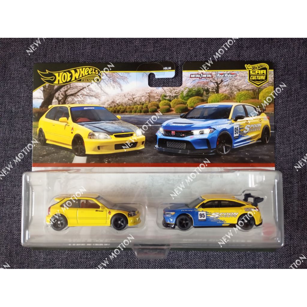 Hot Wheels Premium Car Culture Twinpack '99 Honda Civic Type R (EK9 ...