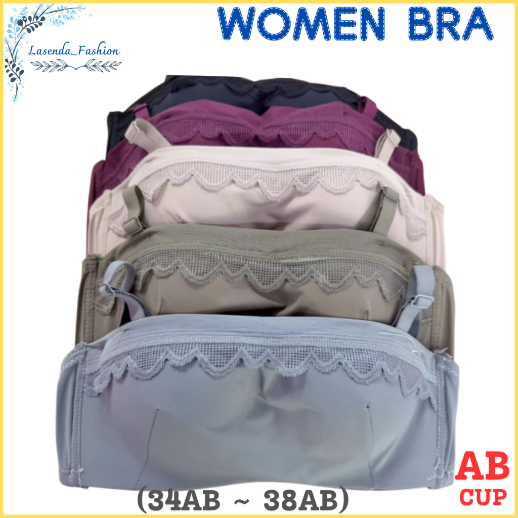 Tube Bra AB Cup 34-38 Women Bra Baju Dalam Wanita 抹胸内衣 7319 | Shopee ...