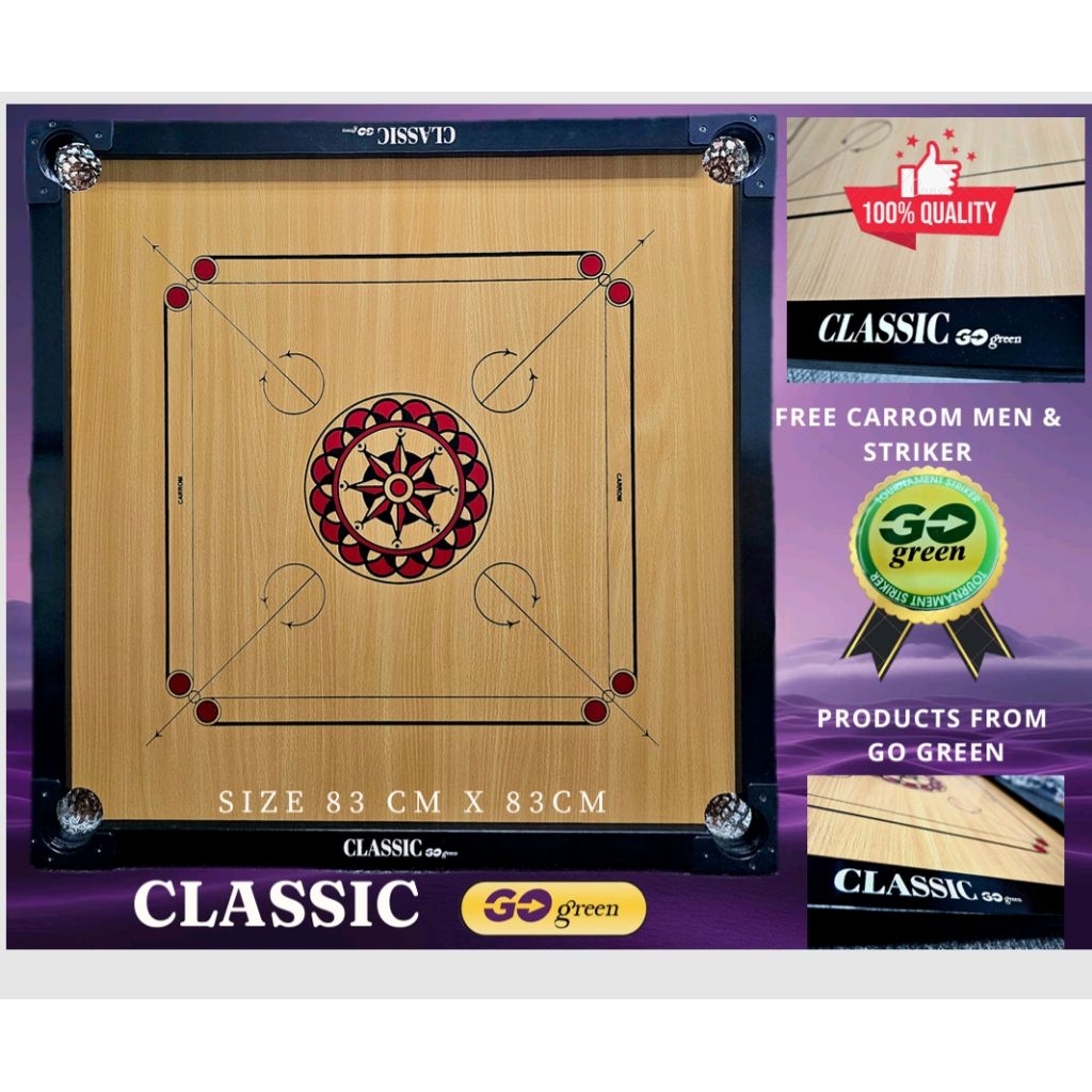 CLASSIC Carrom Board by Go Green | Shopee Philippines