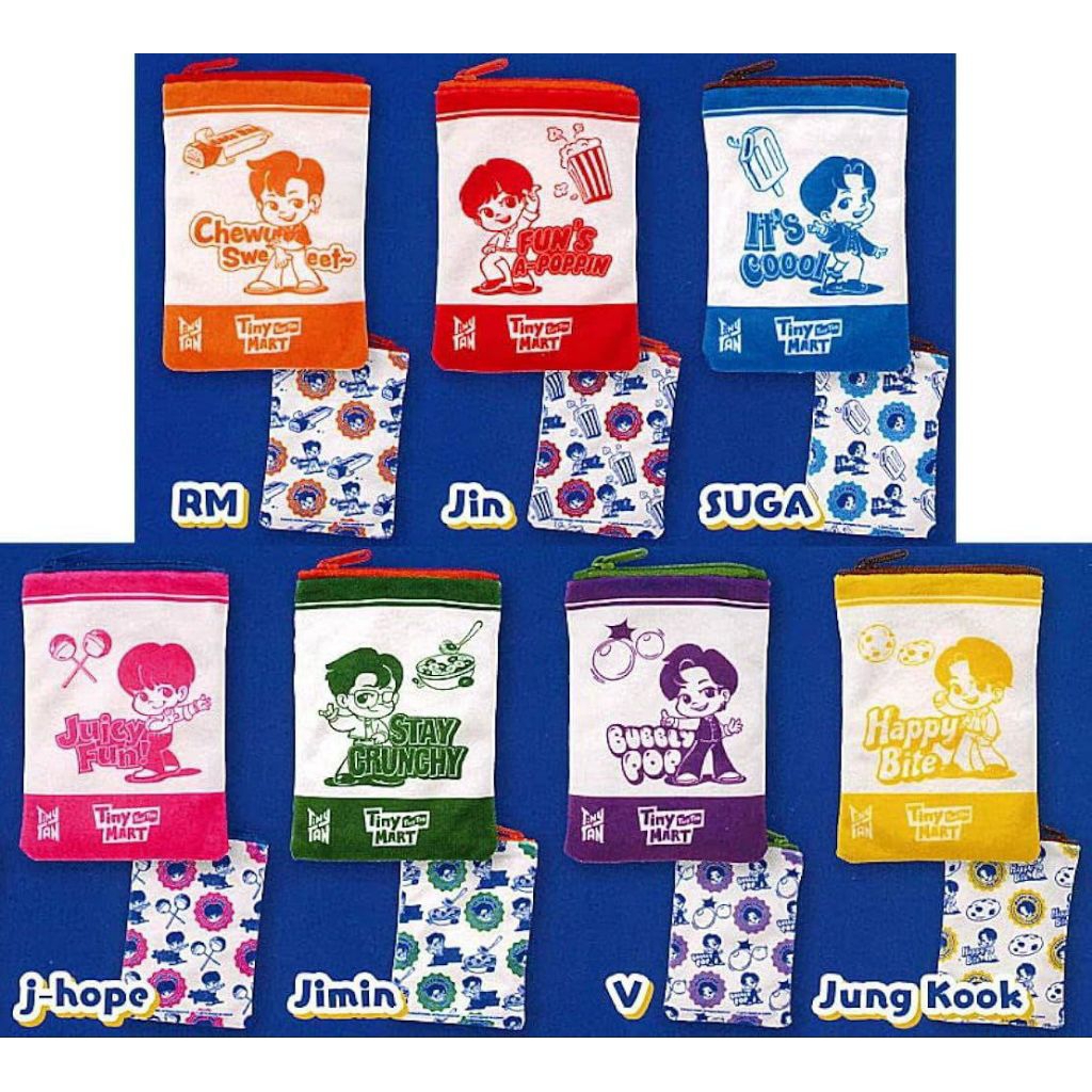 BTS TinyTAN TinyMART Pouch Collection | Shopee Philippines