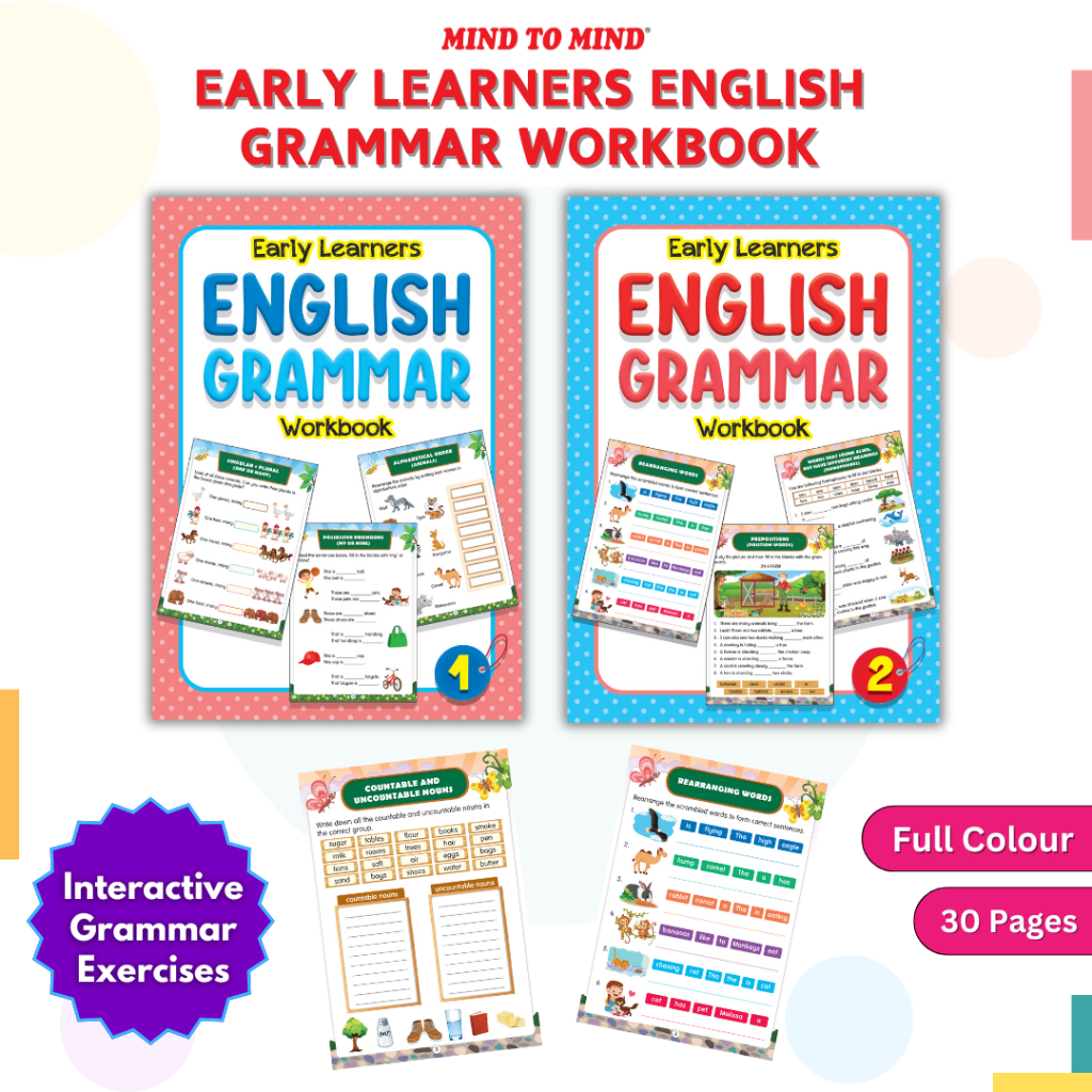 Early Learners English Grammar Workbook Fun and Interactive Grammar ...