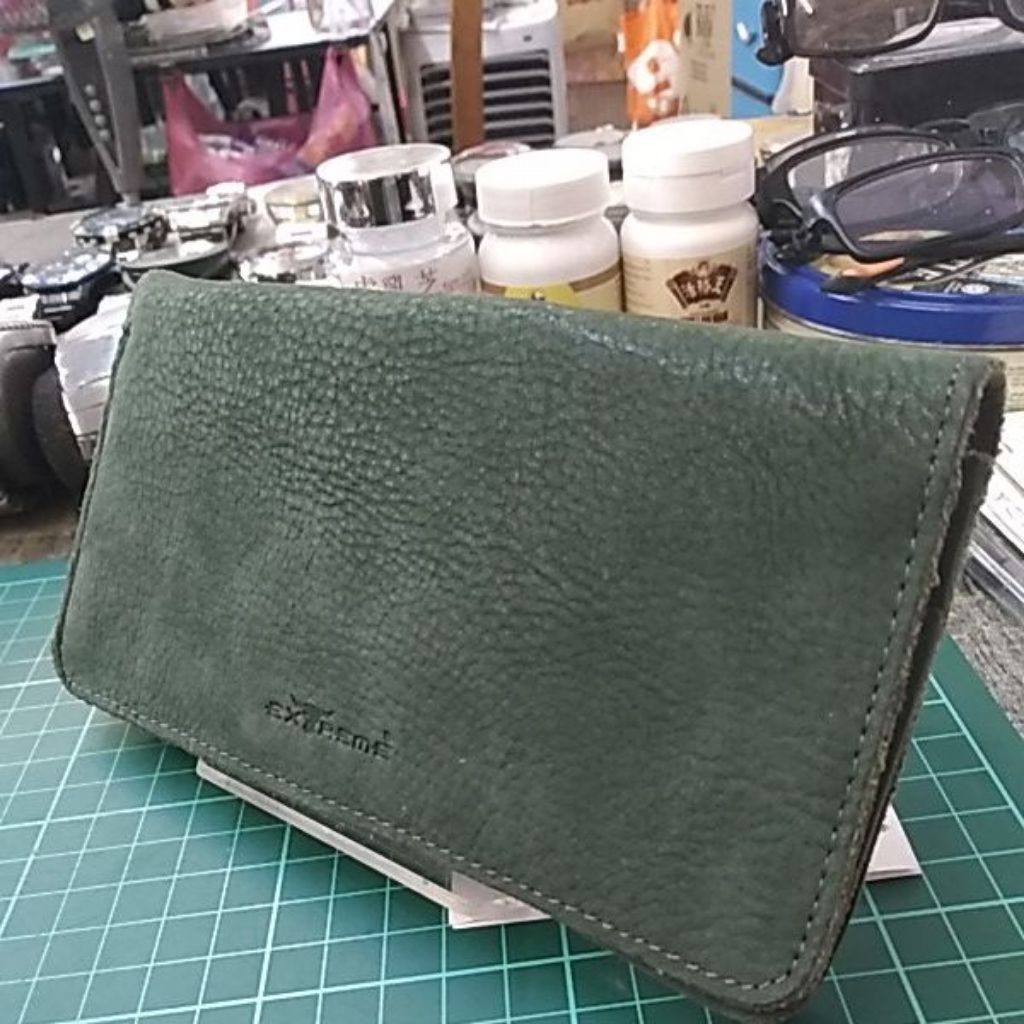 (USED)EXTREME LEATHER (FULL) LEATHER LONG WALLET MONEY 14 COMPARTMENT ...