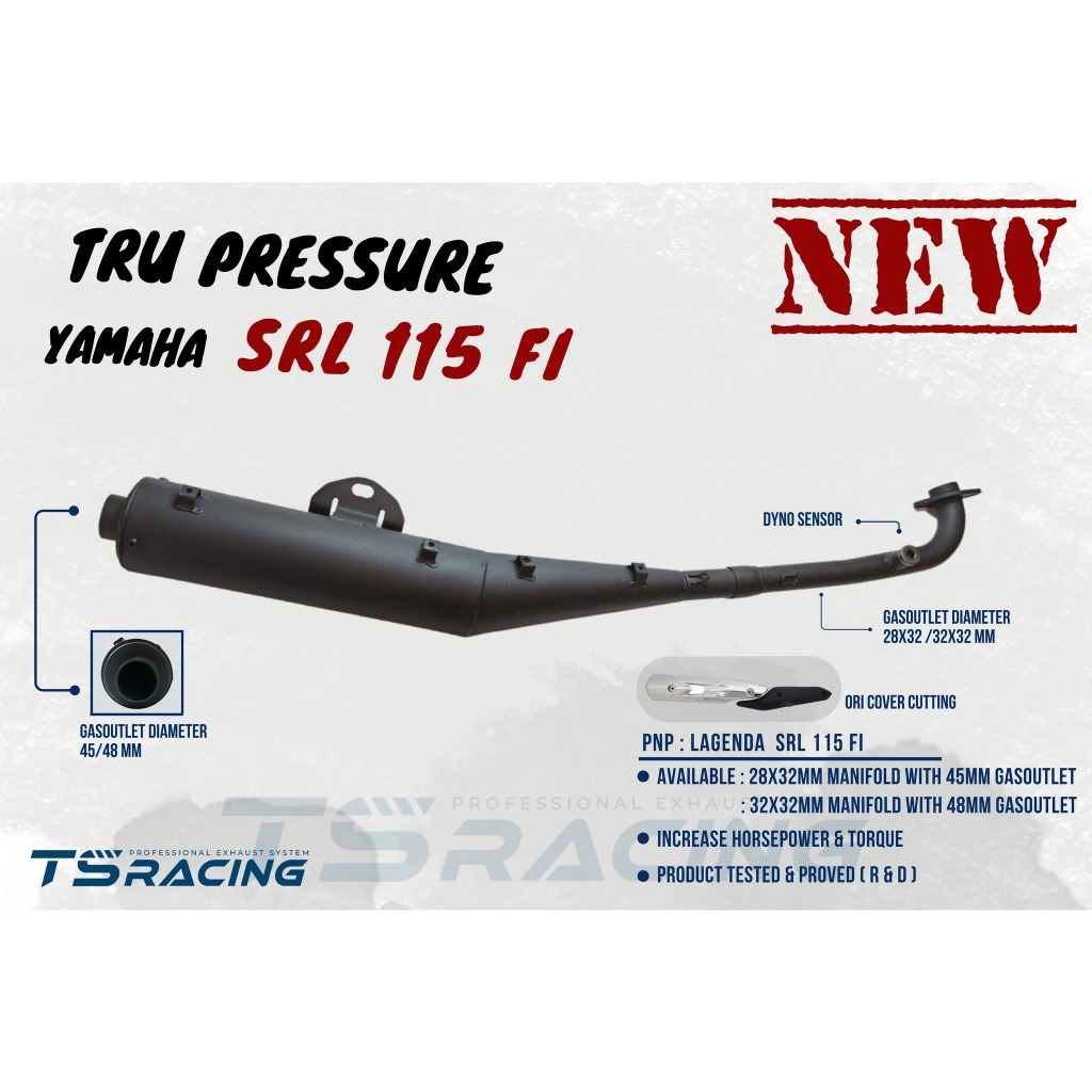 TS RACING EXHAUST MUFFLER EXZOS SUPER TRU PRESSURE 25MM 28MM 32MM ...