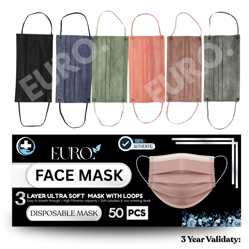 Topeng muka Morandi Color Disposable Mask Individually Packed High ...