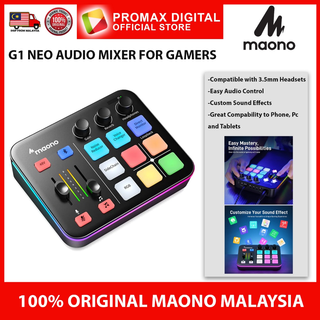 MAONO Maonocaster G1 NEO Audio Mixer For Game Streamer | Shopee Philippines