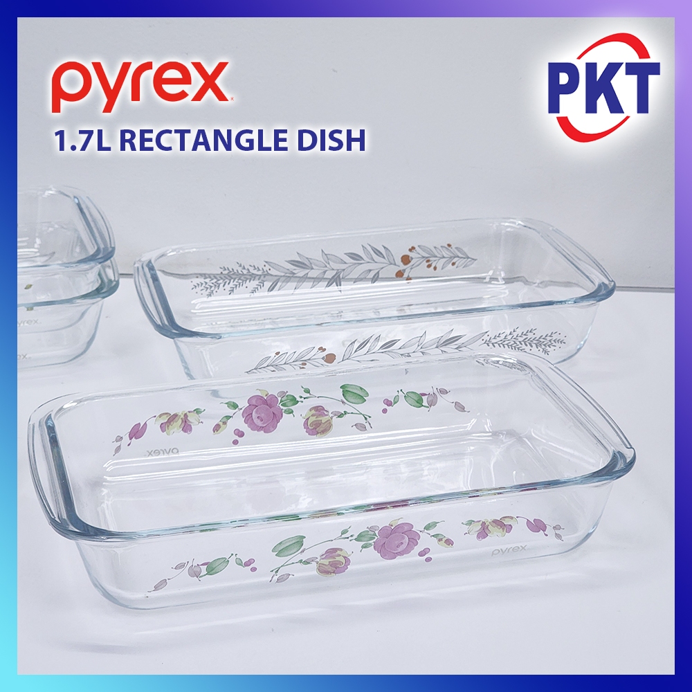 Pyrex Borosilicate Glass Bakeware 1.7L Rectangle Baking Dish – Oven ...