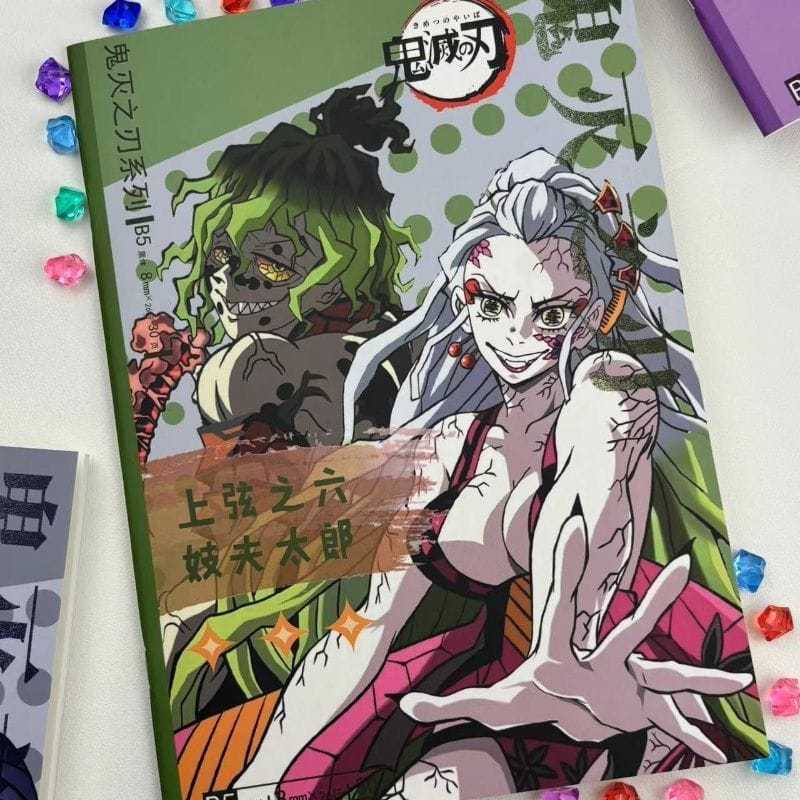 Buku Nota B5 Demon Slayer Daki Gyutaro Anime Buku Catatan Pelajar Alat ...