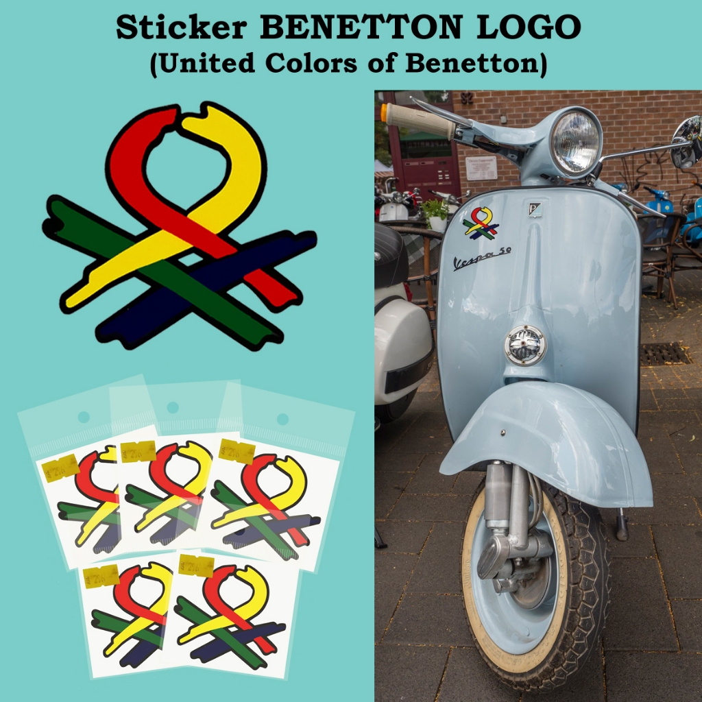 Sticker Motor BENETTON Logo United Colours of Benetton ST296 | Shopee ...