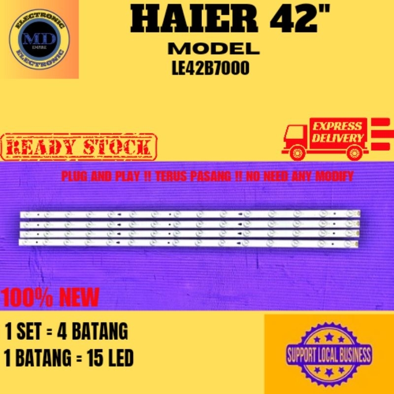 LE42B8000 HAIER 42" LED TV BACKLIGHT (LAMPU TV) HAIER 42 INCH LED TV ...