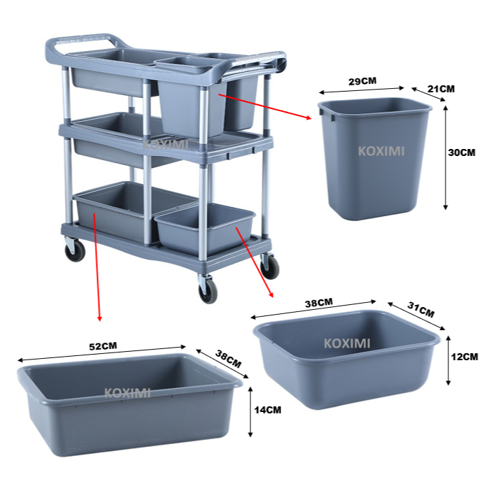 Plastic Collector Tray and Collector Bin for Dish Collection Trolley ...