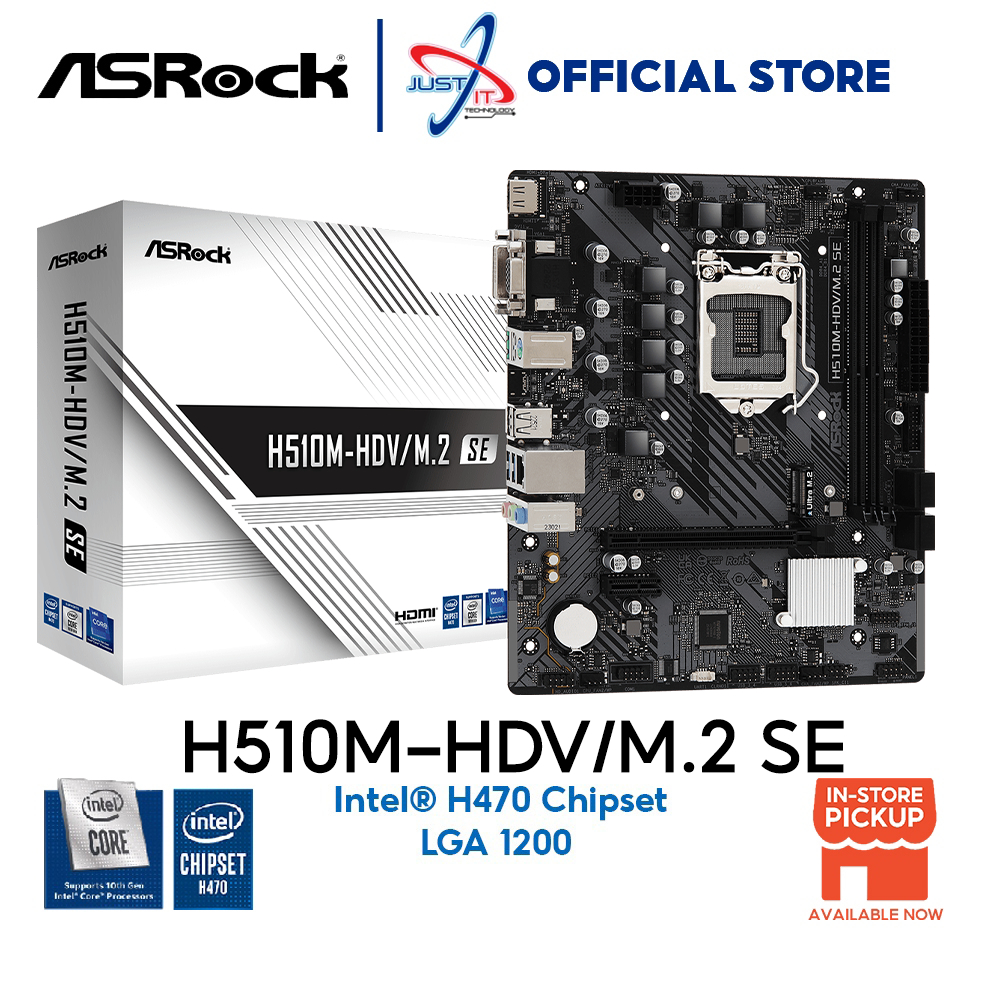 ASRock H510M-HDV/M.2 SE LGA1200 Motherboard Intel I5-10400/I3-10105F ...