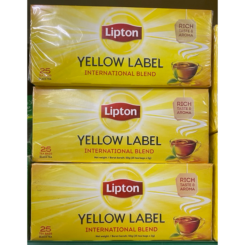 LIPTON YELLOW LABEL BLACK TEA TEH LIPTON | Shopee Philippines