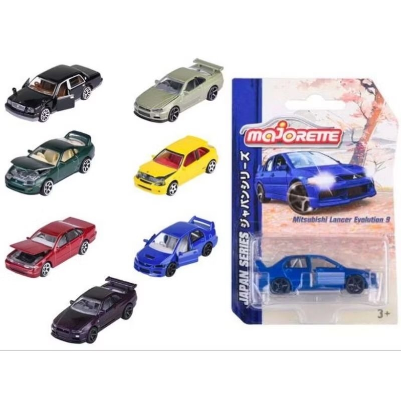 Majorette Japan Series 01 Premium Cars Civic EK9 Lancer Evo 9 Cefiro ...