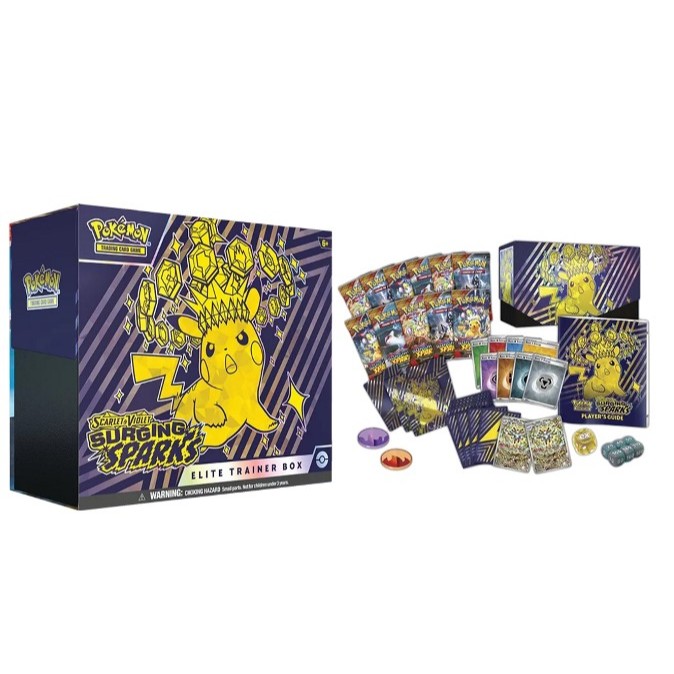 POKEMON TCG SCARLET VIOLET SURGING SPARKS ELITE TRAINER BOX - SV08 | Shopee Philippines