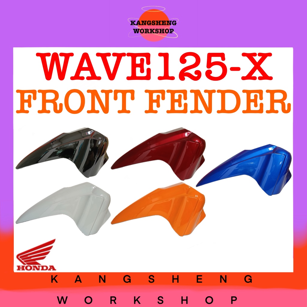 HONDA WAVE125-X FRONT FENDER ~ *BLACK/WHITE/MAROON/CHILI RED/ORANGE ...