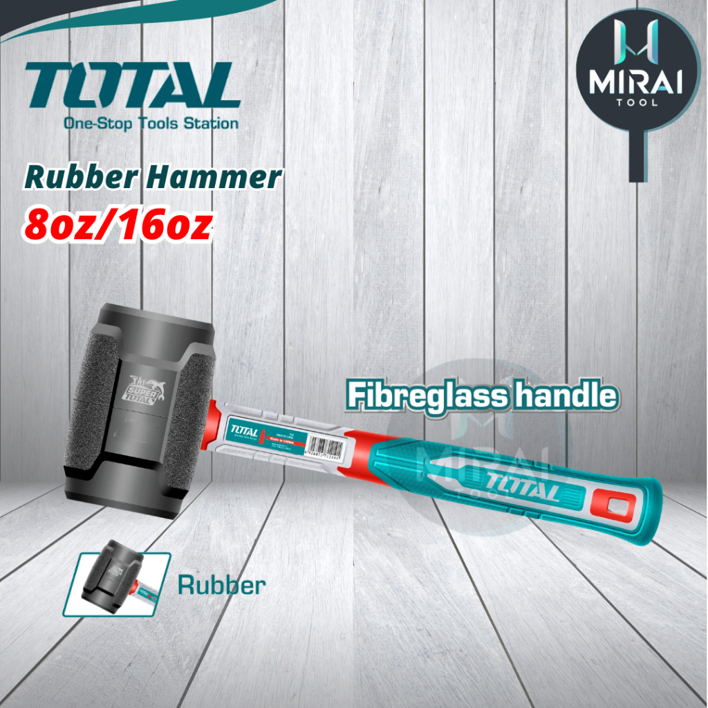 TOTAL THRUH6808 (8OZ) / THRUH6816 (16OZ) Rubber Hammer | Shopee Philippines