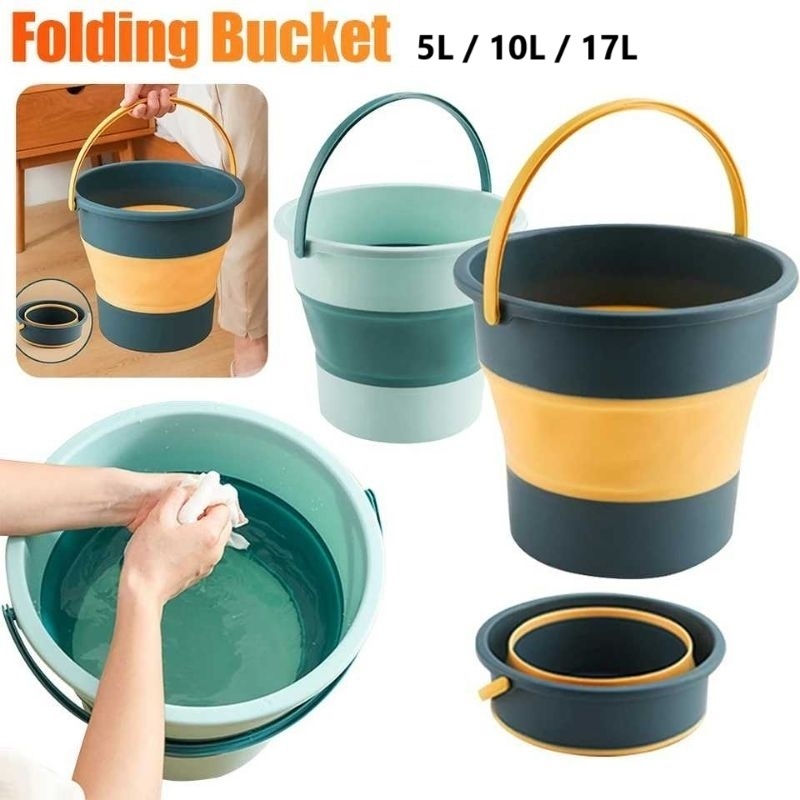 Collapsible Bucket Foldable Pail Bucket Portable Folding Bucket For Car ...