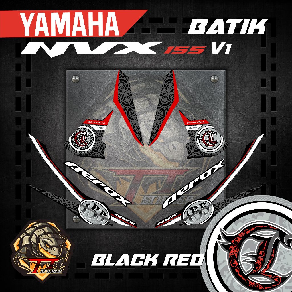 YAMAHA AEROX/NVX 155 V1 BATIK EDITION DESIGN CUSTOM BODY STICKER ...