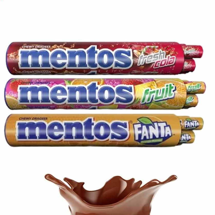 Mentos Giant 8rolls [ Cola / Fanta / Fruits ] 296-300g | Shopee Philippines